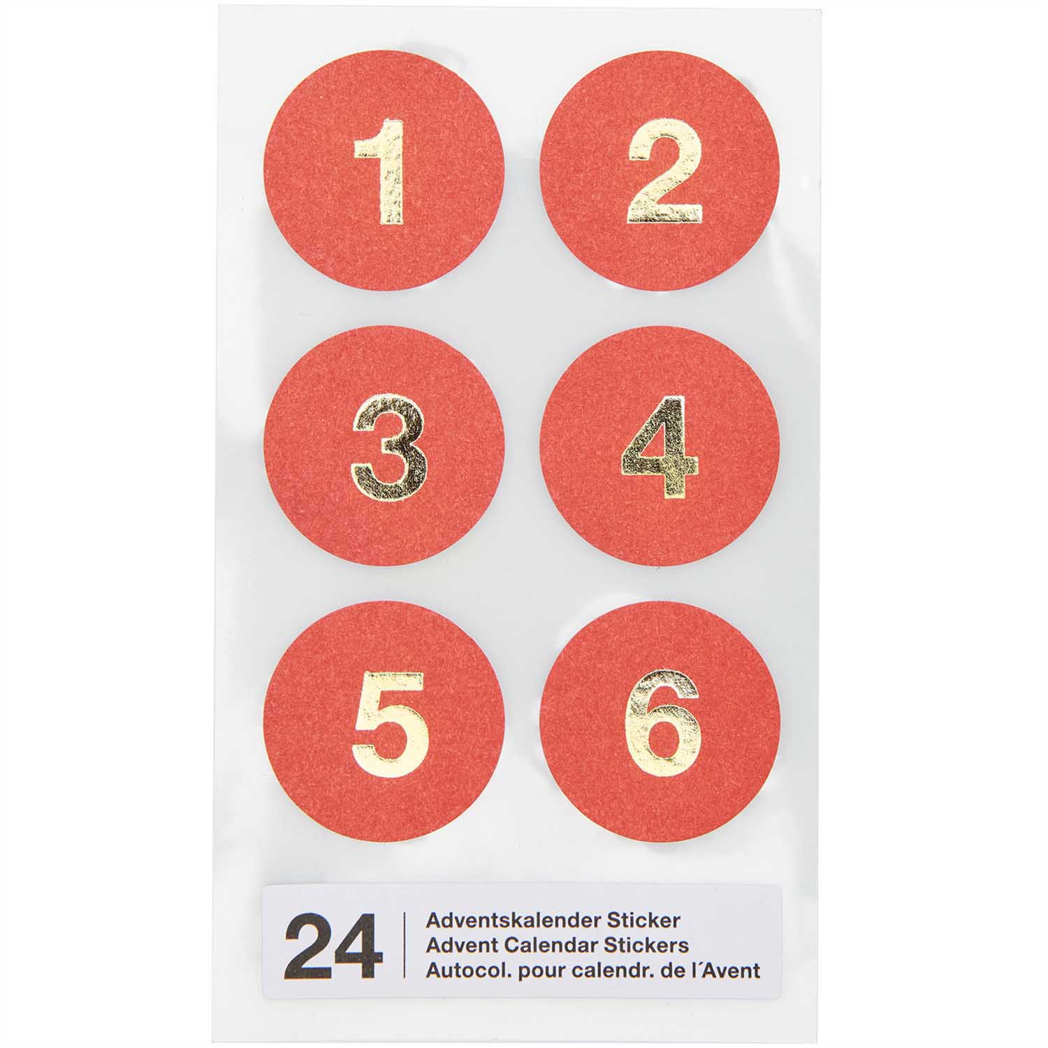 Stickers red advent calendar numbers – La Fiesta de Olivia