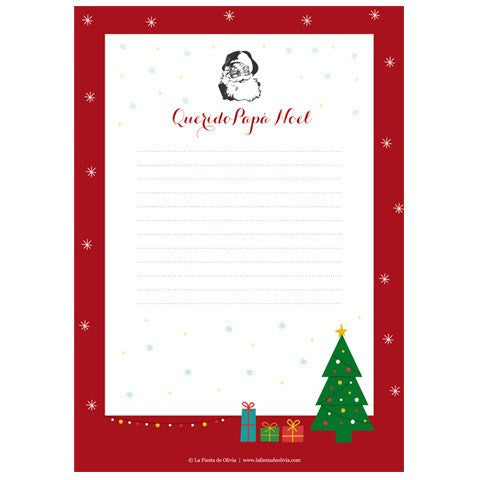 Cartas De Santa Claus Letter To Santa Claus A4 Template With Cute