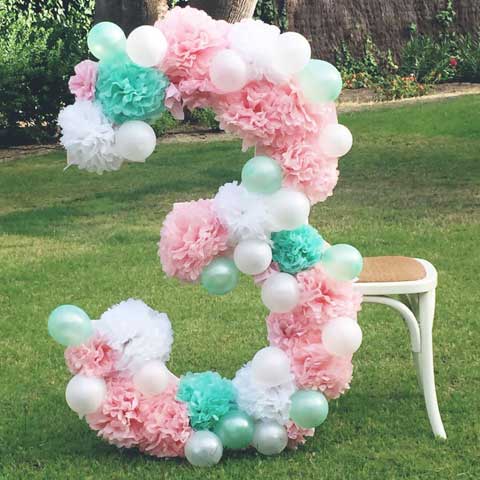 DIY Decorated XL Number for Photocall – La Fiesta de Olivia